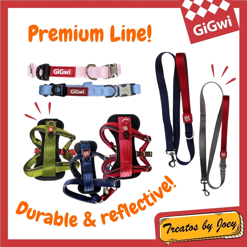 GiGwi PREMIUM LINE Reflective Dog Collar Harness Leash Pet Walking ...