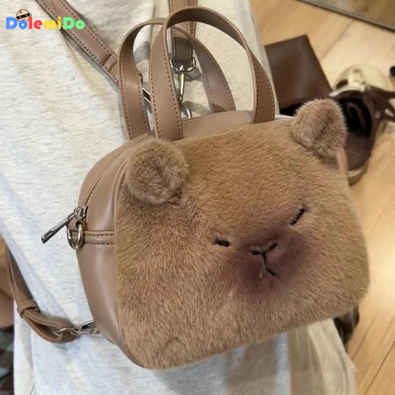 In stock new cute capyfish Plush Bag women's autumn and winter all ...