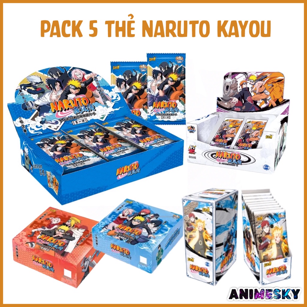 Pack of 5 assorted Anime Naruto KAYOU character cards - Naruto KAYOU ...