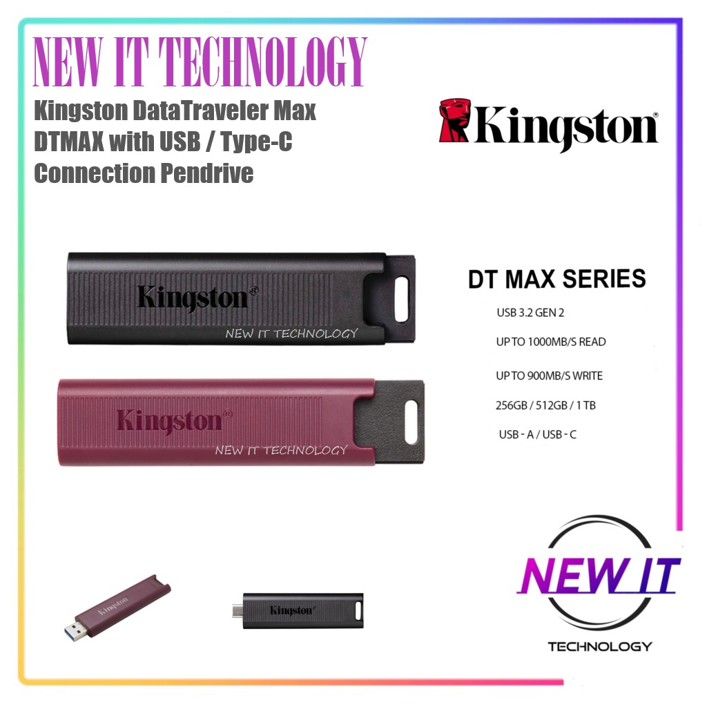 Kingston DataTraveler Max 2TB 4T USB 3.2 Gen 2 High Performance Type-A ...