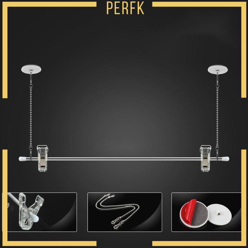 [Perfk] Ceiling Sign Hanger Label Clip Rod Picture Hanging Pole for ...