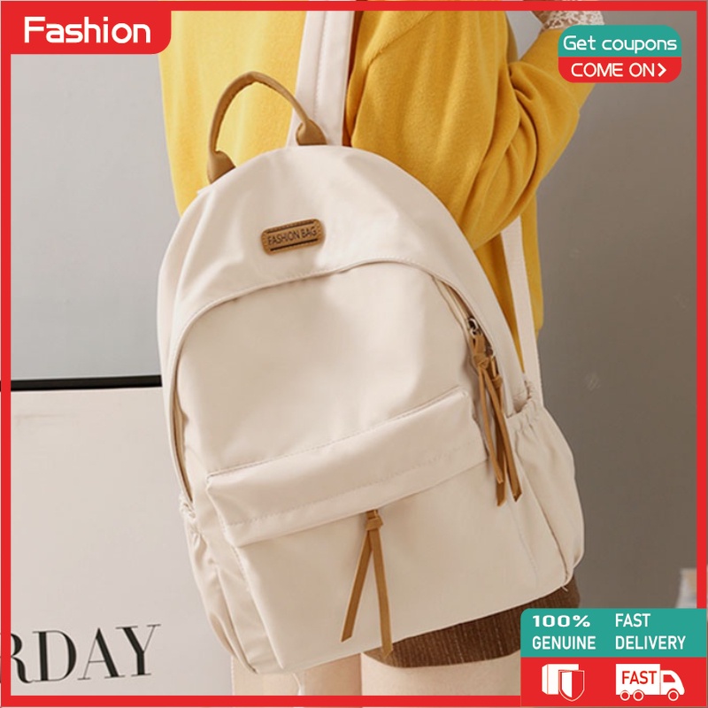2024 New School Bag Women Korean Fashion Solid Color Bag Waterproof ...