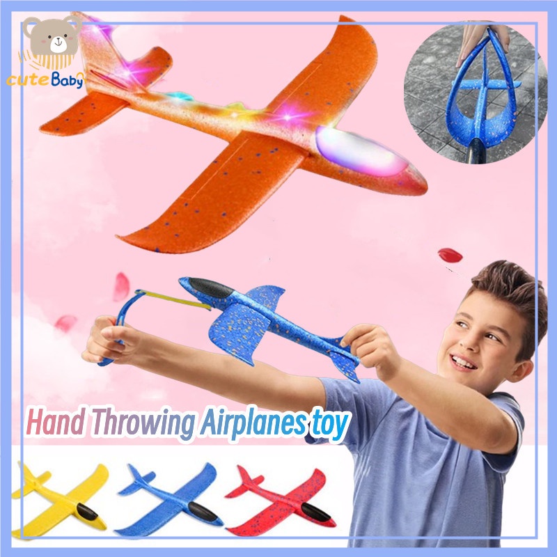 LED Hand Throwing Aircraft Remote Control Hand Throwing Glider Swirl ...