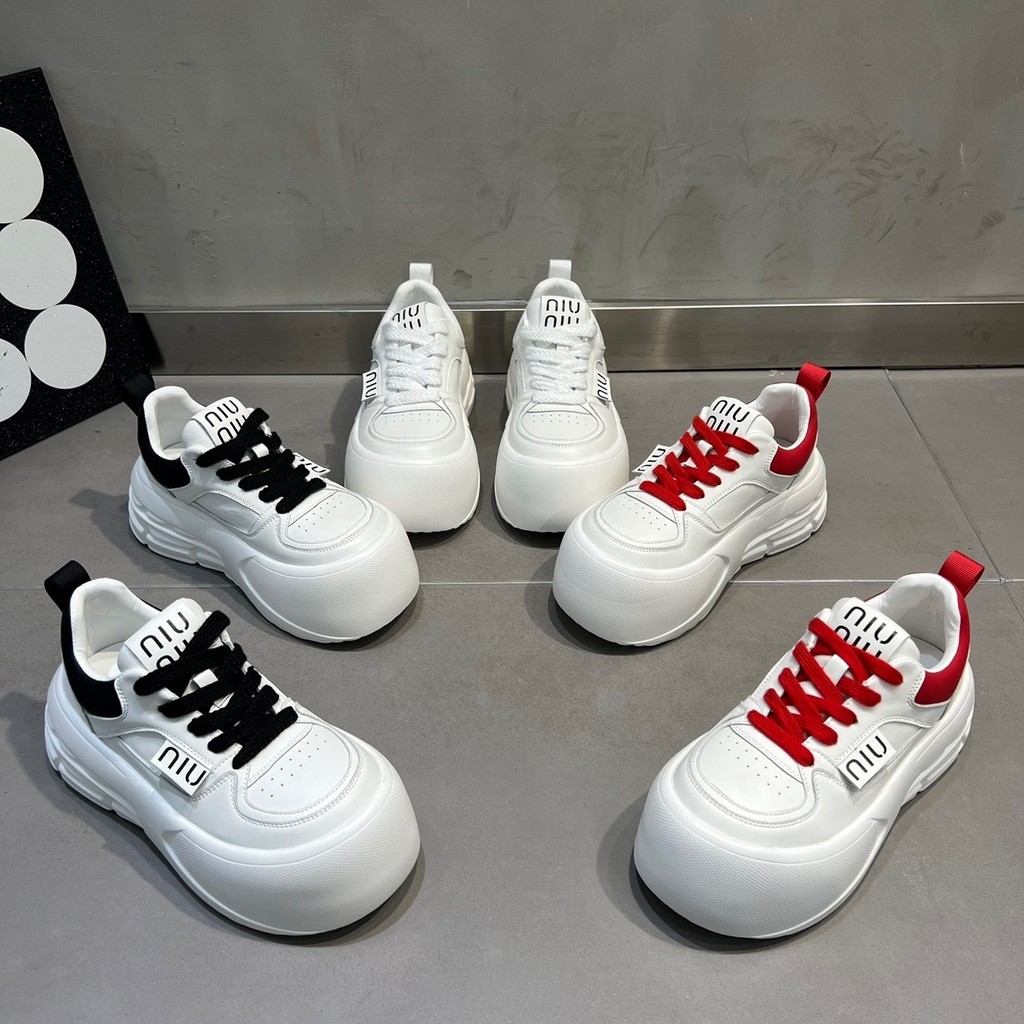 Doll Toe Bread Shoes Women 2025 Spring Pure Leather Thick-Soled White ...