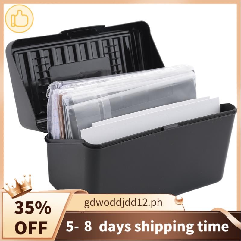 Index Card Holder Set 3x5Inch - Heavy Duty Index Card Recipe Box with ...