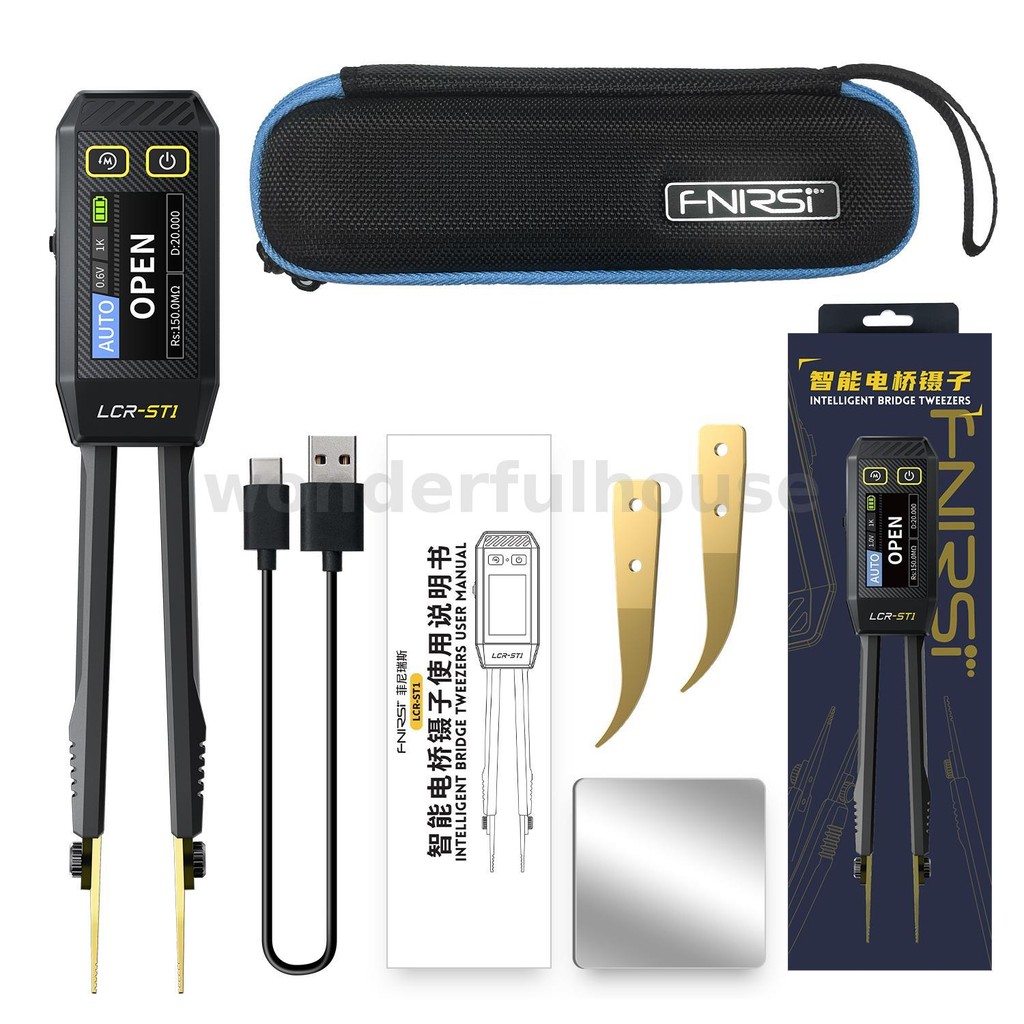 Wonderfulhouse FNIRSI Digital Tweezers LCR-ST1 Resistor Inductor ...