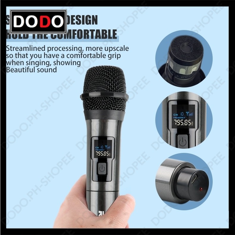 Professional Wireless microphone UHF Mic transmitter and receiver Long ...