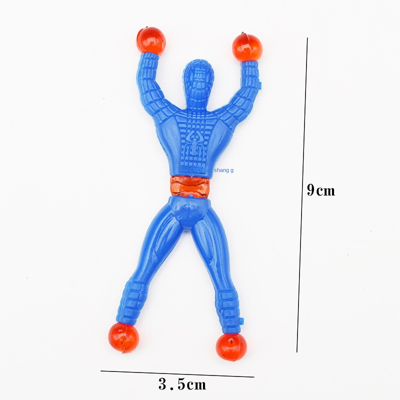 4 Colors Climbing Spiderman Flexible Climb Sticky Men | Wall Toy Kids ...