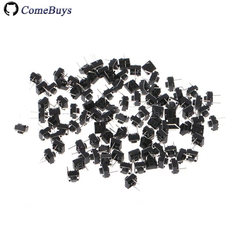 com* 100 Pcs 6x6x5mm 2 Pin Micro Momentary Push Button Tactile Switch ...