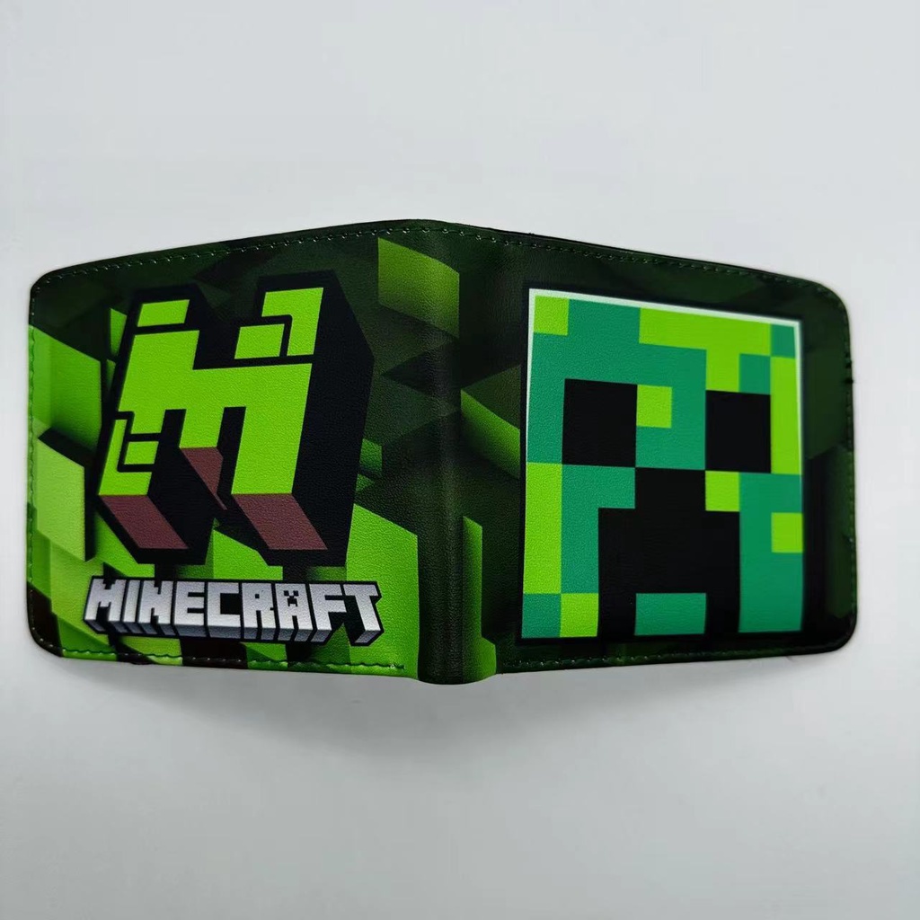 Minecraft Coin Purse Student Short Card Holder Wallet Birthday Gift ...