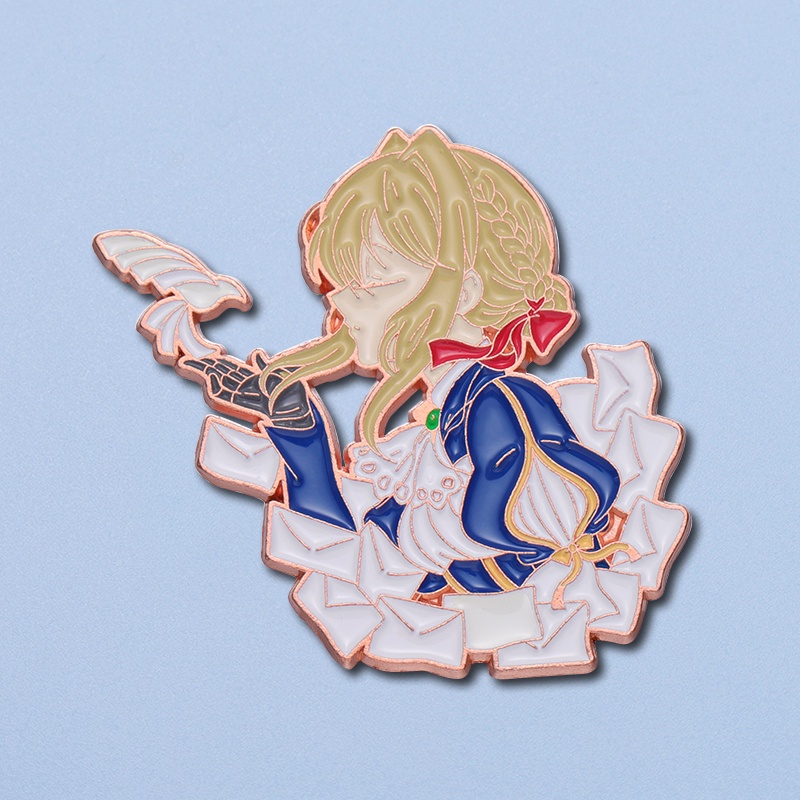 Violet Evergarden Pins Anime Love Enamel Brooch Clothes Backpack Lapel ...