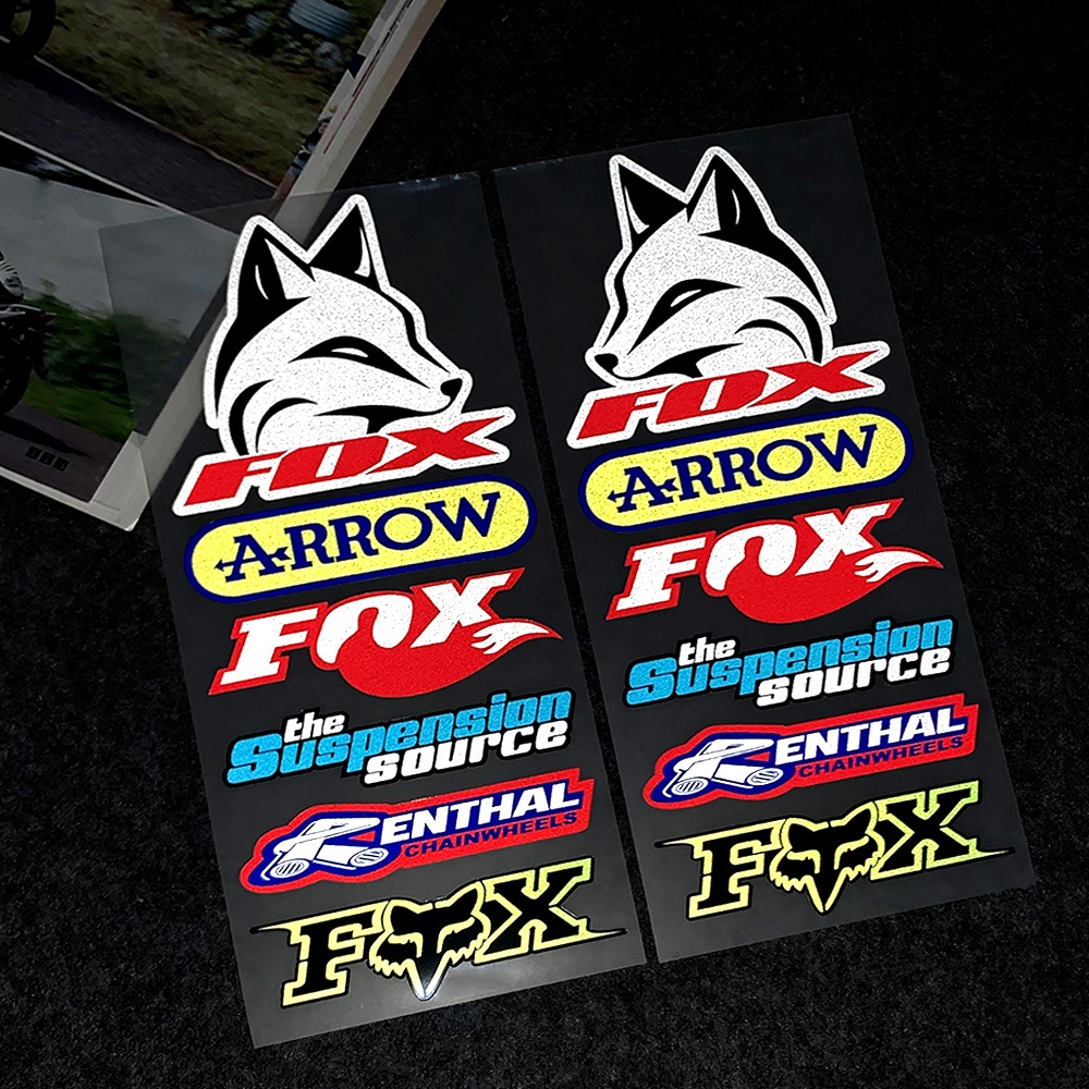 Fox Reflective Sticker Decor Motorcycle Scooter Body Fender Visor ...