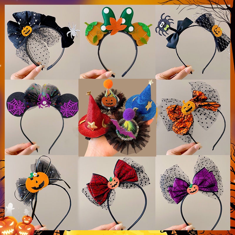Halloween Headbands Cute Pumpkin Hair Band Party Funny Devil Cos Dress ...