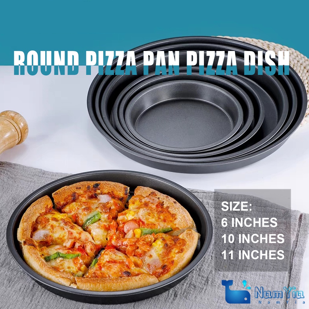 Namyia 6/10/11 inches Round Pizza Pan Carbon Steel Non-stick Mold ...