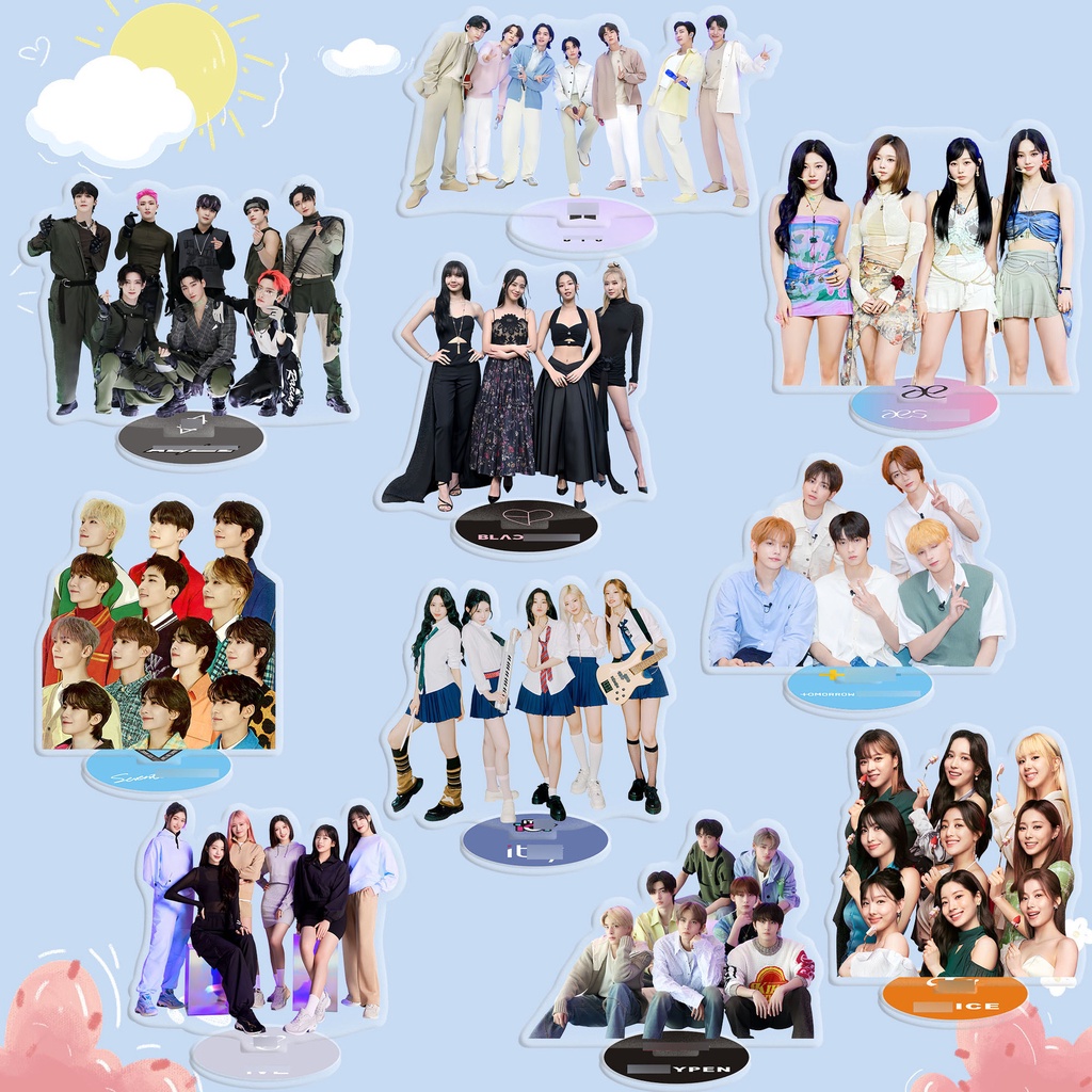 Kpop BTS BlackPink NJS TWICE AESPA SKZ Acrylic Standing Signs Standing ...