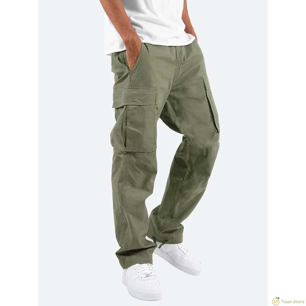 Men's Relaxed Fit Stretch Cargo Pant Breathable Pants with Drawstring ...