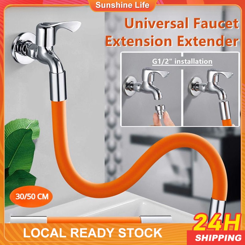30/50CM faucet extension hose, silicone 360 degree anti splash water ...