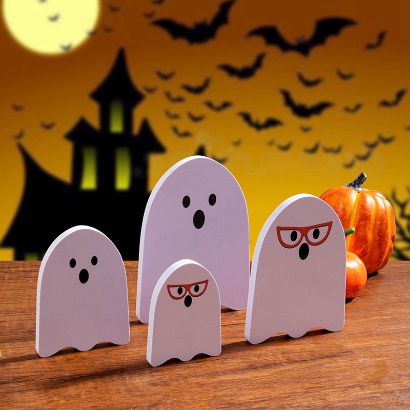 Happy Halloween Ghost PVC Tiered Tray Decor Rustic Farmhouse Tray Sets ...