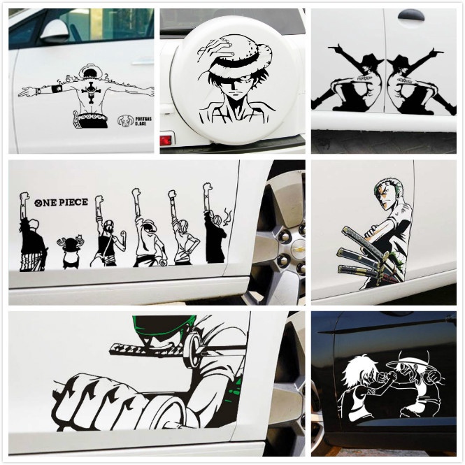 【Good Luck】One Piece Luffy Zoro Chopper Car Stickers Decals Waterproof ...