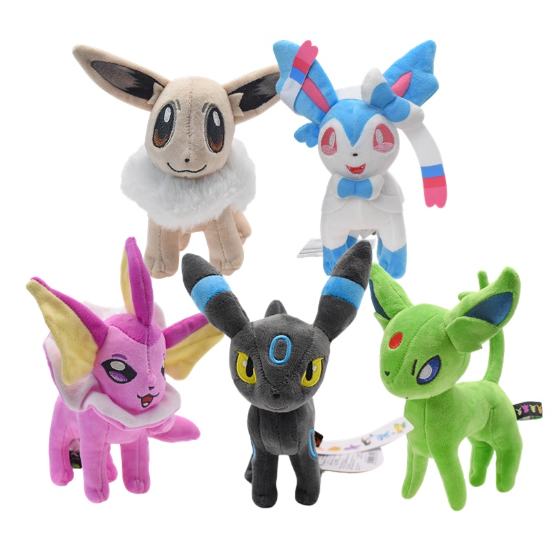 New 18-20cm Pokemon Standing Eevee Shiny Umbreon Vaporeon Espeon ...