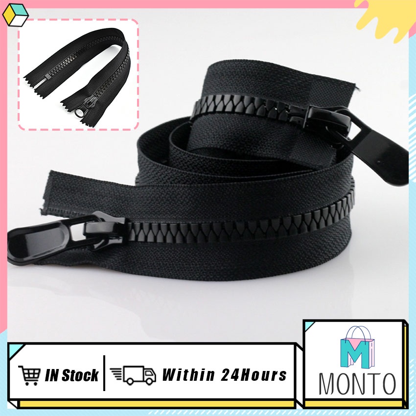 Double/Single Headed Black Resin Zipper End Down Jacket Zipper Long Coat Clothes Bag Accessories ...