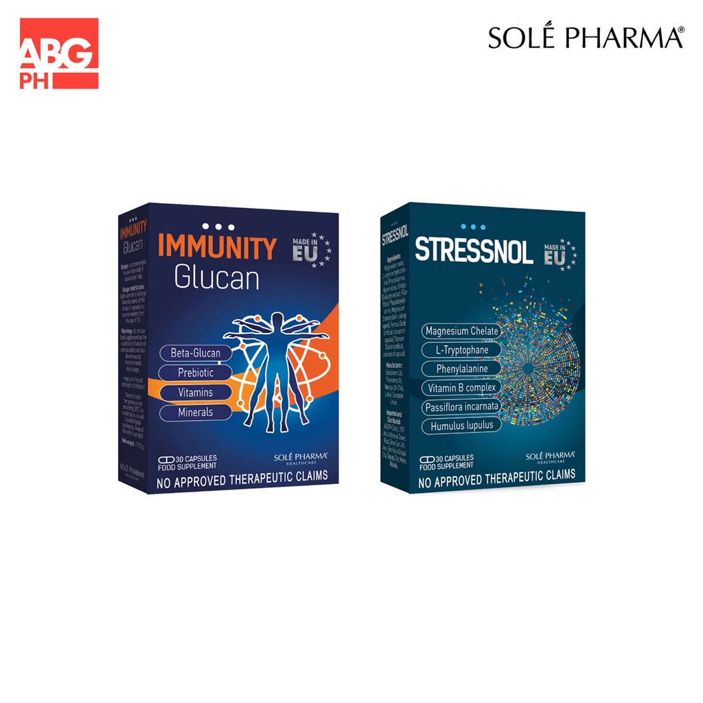 Immunity Glucan and Stressnol - Antistress and Immune System support Premium Supplements (2 ...