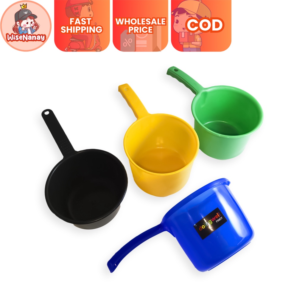 WiseNanay Water Dipper - Plastic Bathroom Colored Tabo | Shopee Philippines