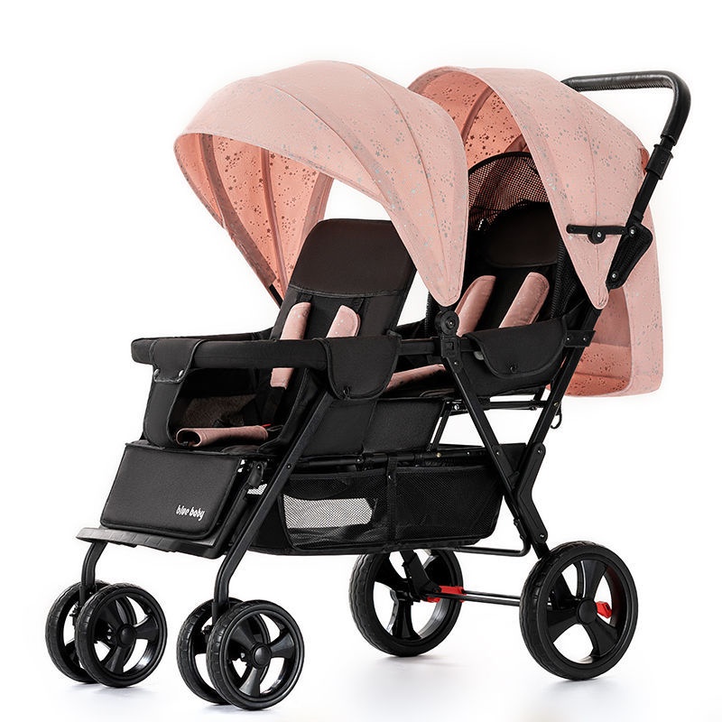 Twin baby stroller lightweight foldable and reclinable double baby ...