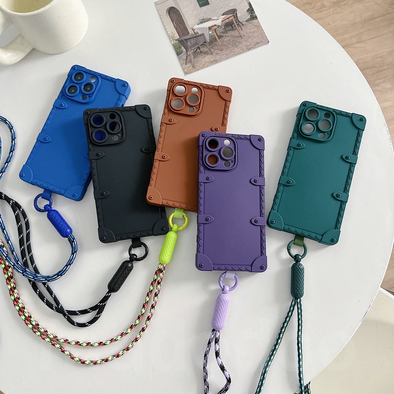 ins Adjustable Across Long Lanyard Casing for iPhone 14 Plus 13 Pro Max ...