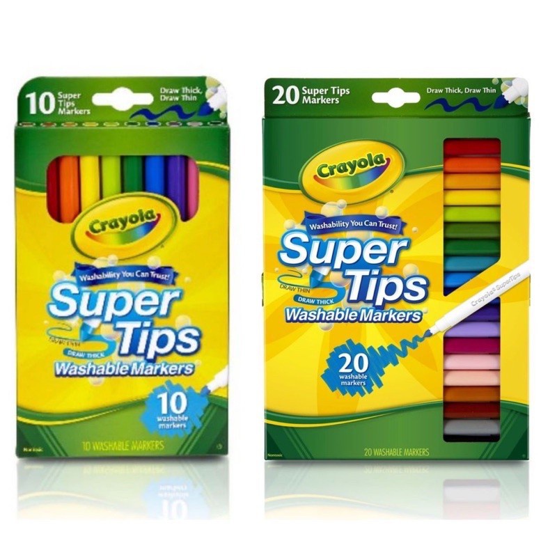 Crayola Super Tips Washable Markers | 10 Colors 20 Colors | SuperTips ...