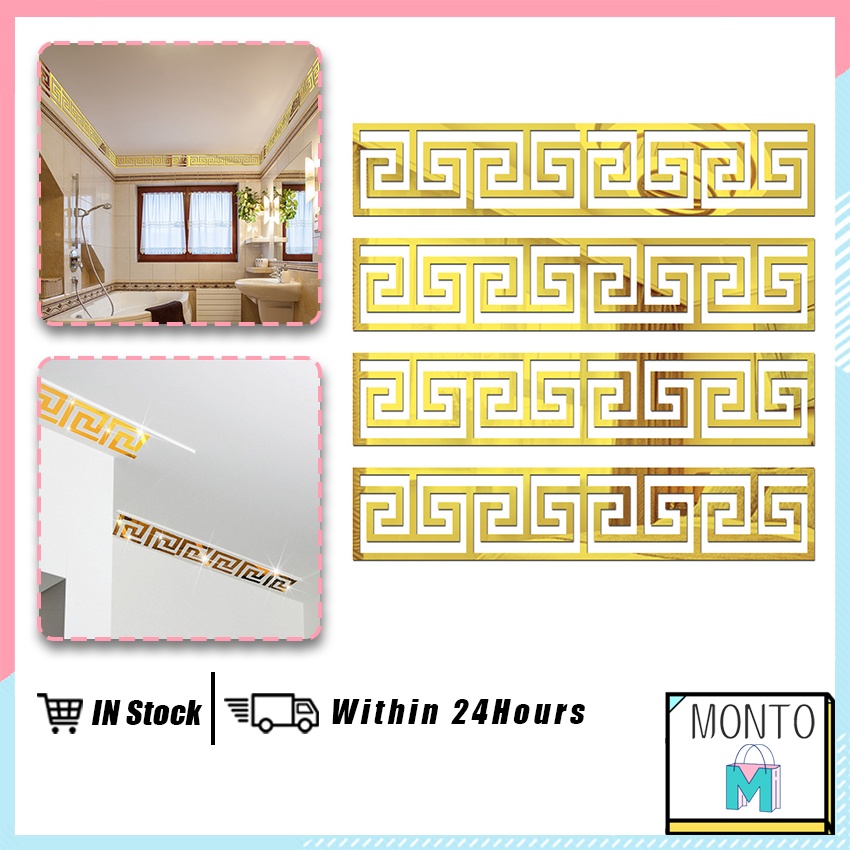 10PCs/Set 3D Acrylic Mirror Wall Sticker Self-adhesive Ceiling Sticker ...