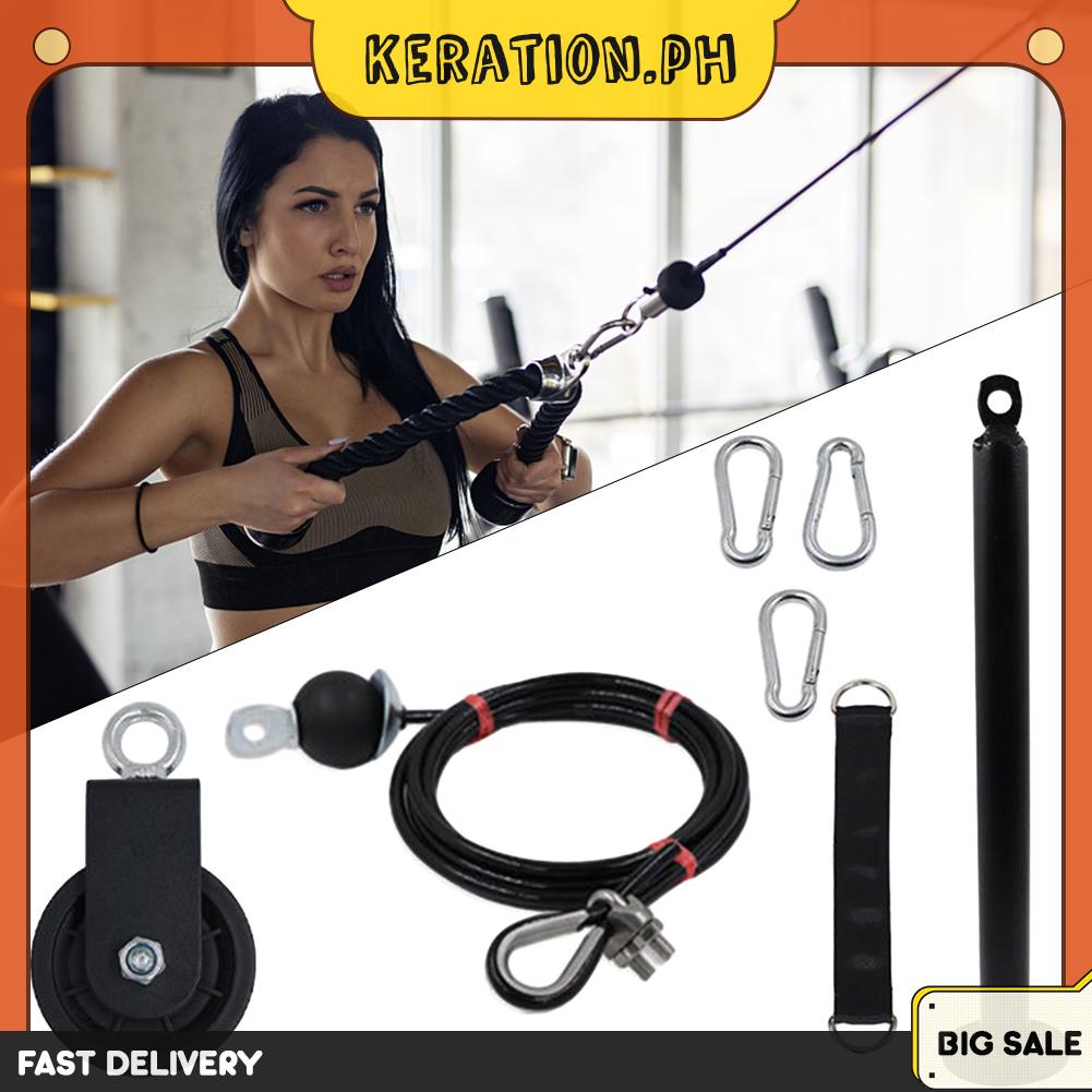 KER-DIY Fitness Pulley Cable Machine Attachment with Pully Loading Pin ...