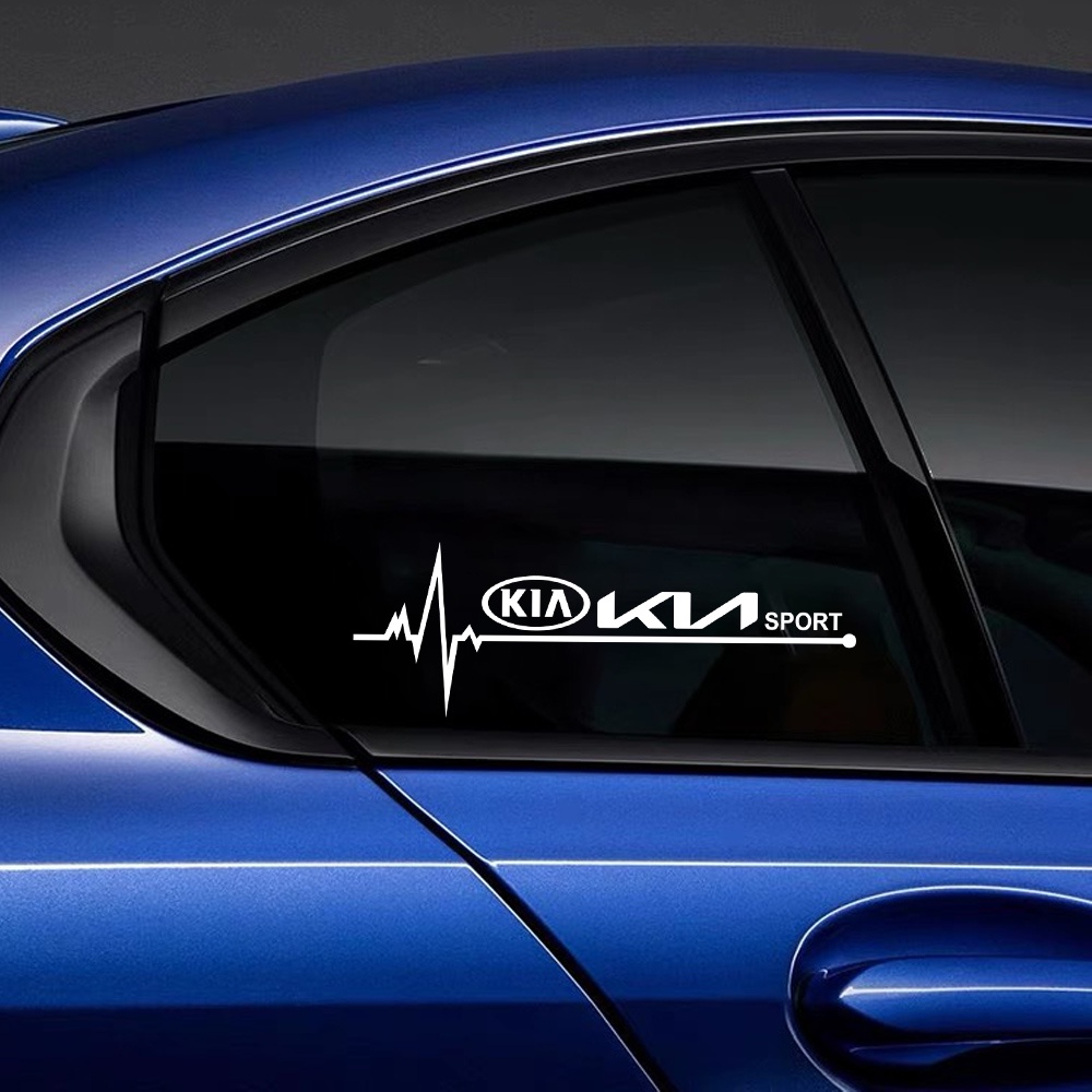 1 Pair Kia Car Laser/Silver Stickers Triangle Windows Side Window ...