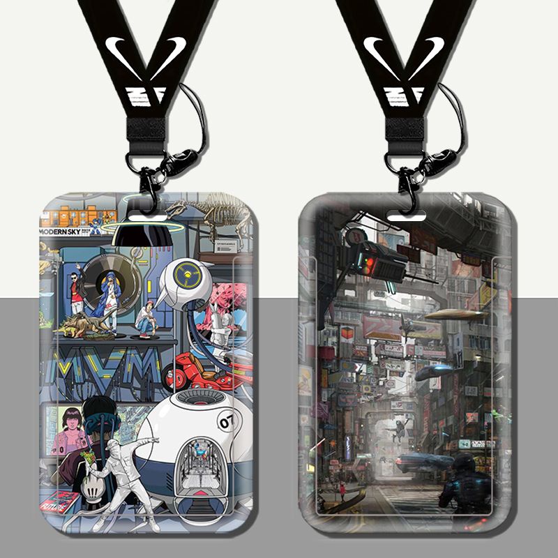 Cyberpunk Ins Version Custom Student School ID Card Holder Name Tag ...