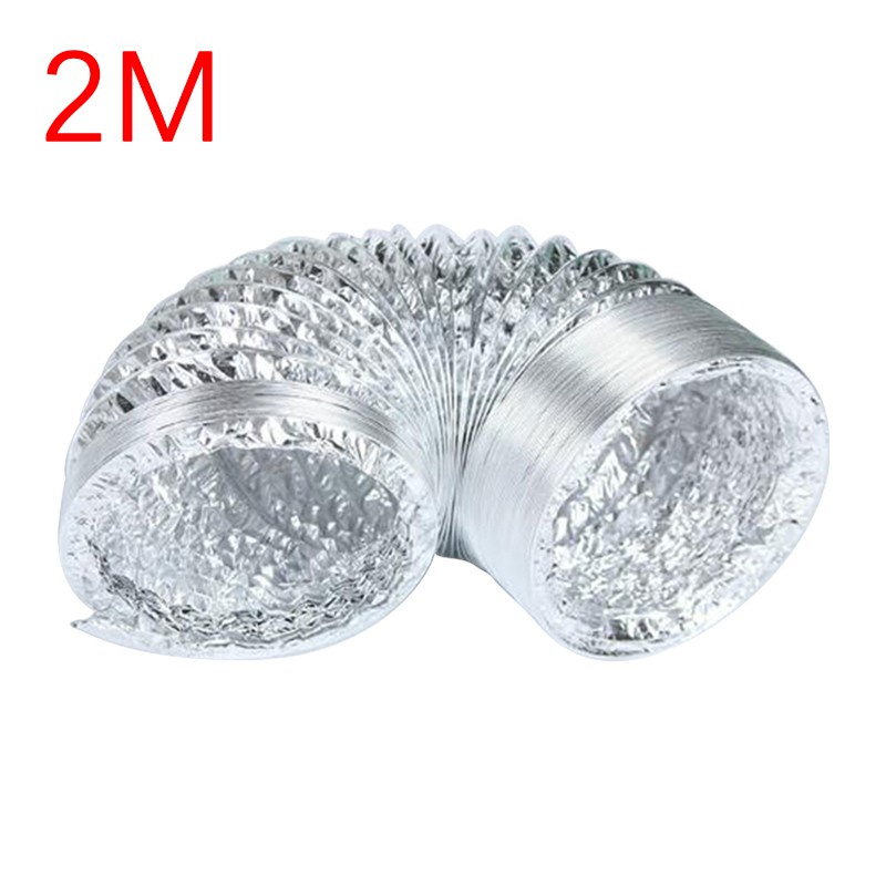 2/3M Aluminum Ventilator Pipe Air Ventilation Hose Flexible Exhaust ...