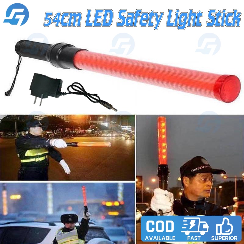 54cm Signal LED Traffic Safety Wand Baton Road Control Warning Light ...