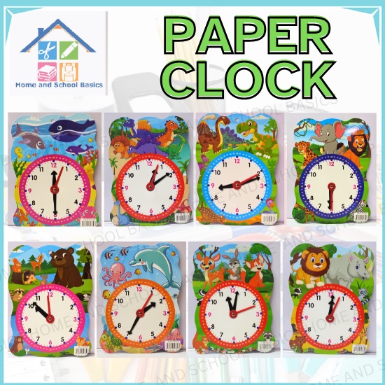 Educational Paper Clock for Learning Activity For Kids | Shopee Philippines