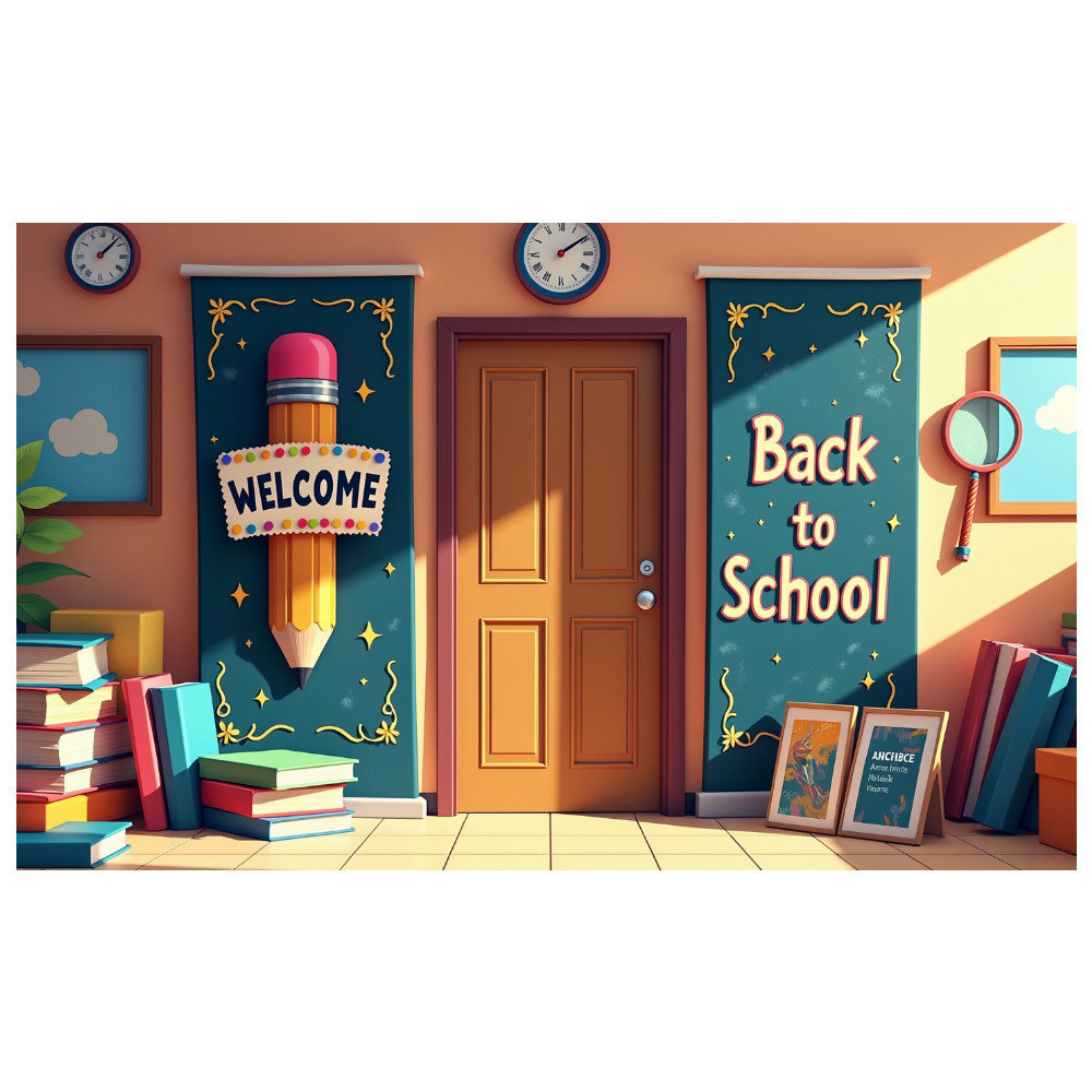 Welcome Back to School Theme Banner Classroom Door Decoration Learning ...
