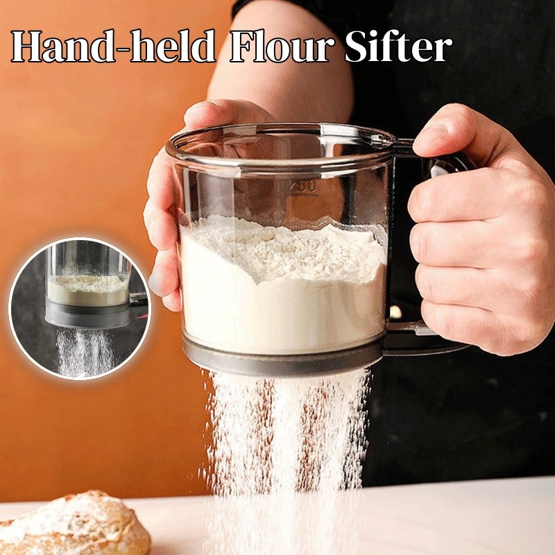 Hand-held Flour Sifter Sugar Powder Shaker Sifter For Cake Dessert Semi ...