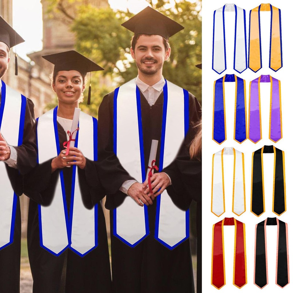 Graduation Honor Stole Colorful Student Graduation Stole Plain Graduate ...