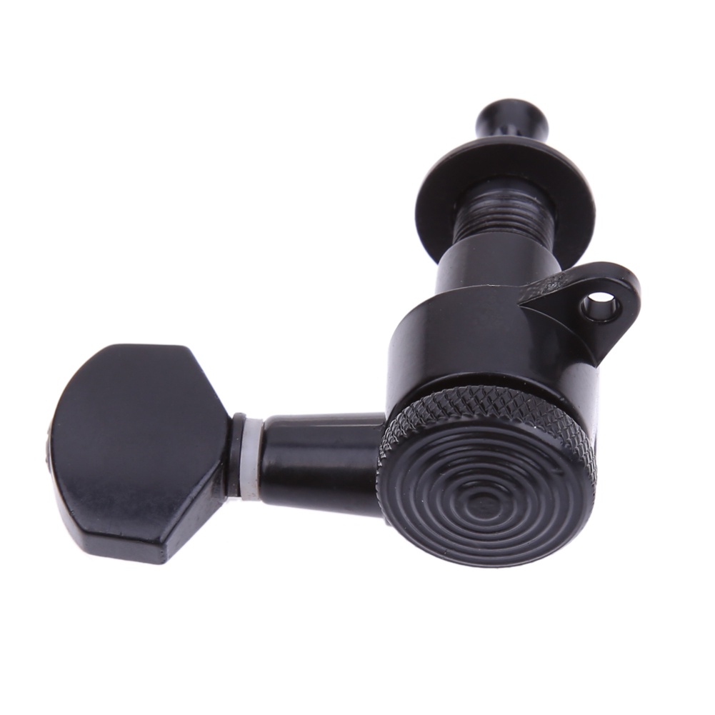Guitar String Peg Locking Tuners Tuning Pegs Machine Heads Black 6R ...