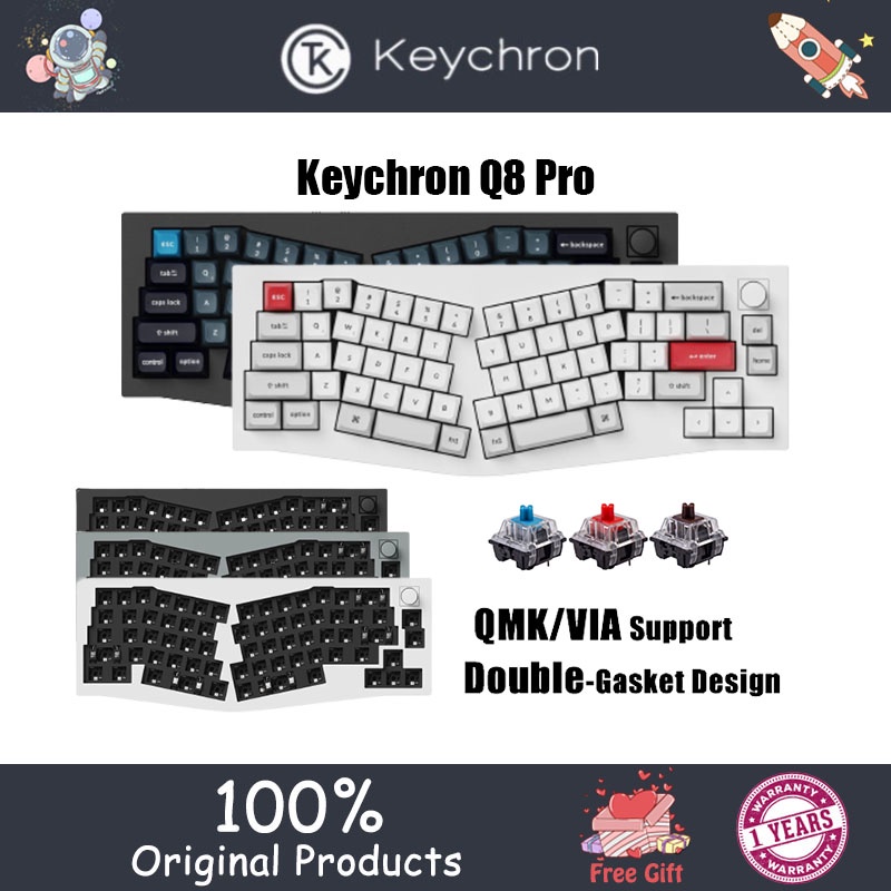 Keychron Q8 Pro (Alice Layout) QMK/VIA Customized Bluetooth Mechanical ...