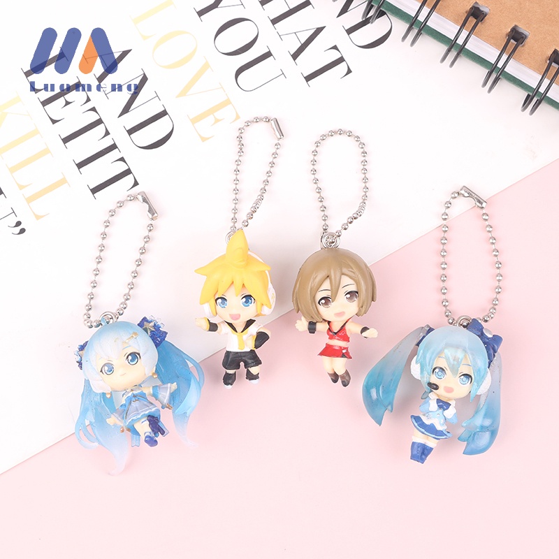 LuoMeng 1Pc 4cm Hatsune Miku Keychain Keyring Kawaii Gift for Girls ...