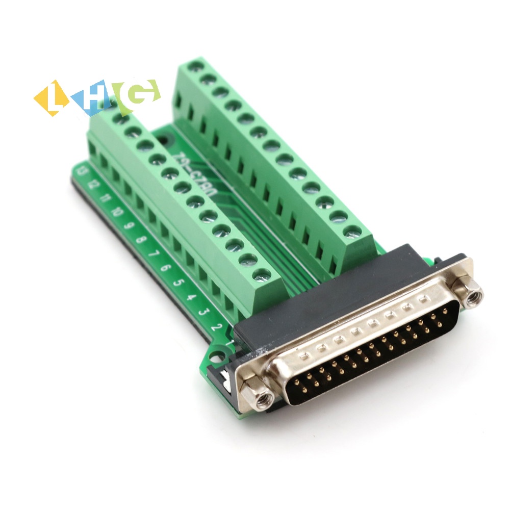 [LHG] D-SUB DB25 Male 25Pin Plug Breakout Board Terminals Adapter ...