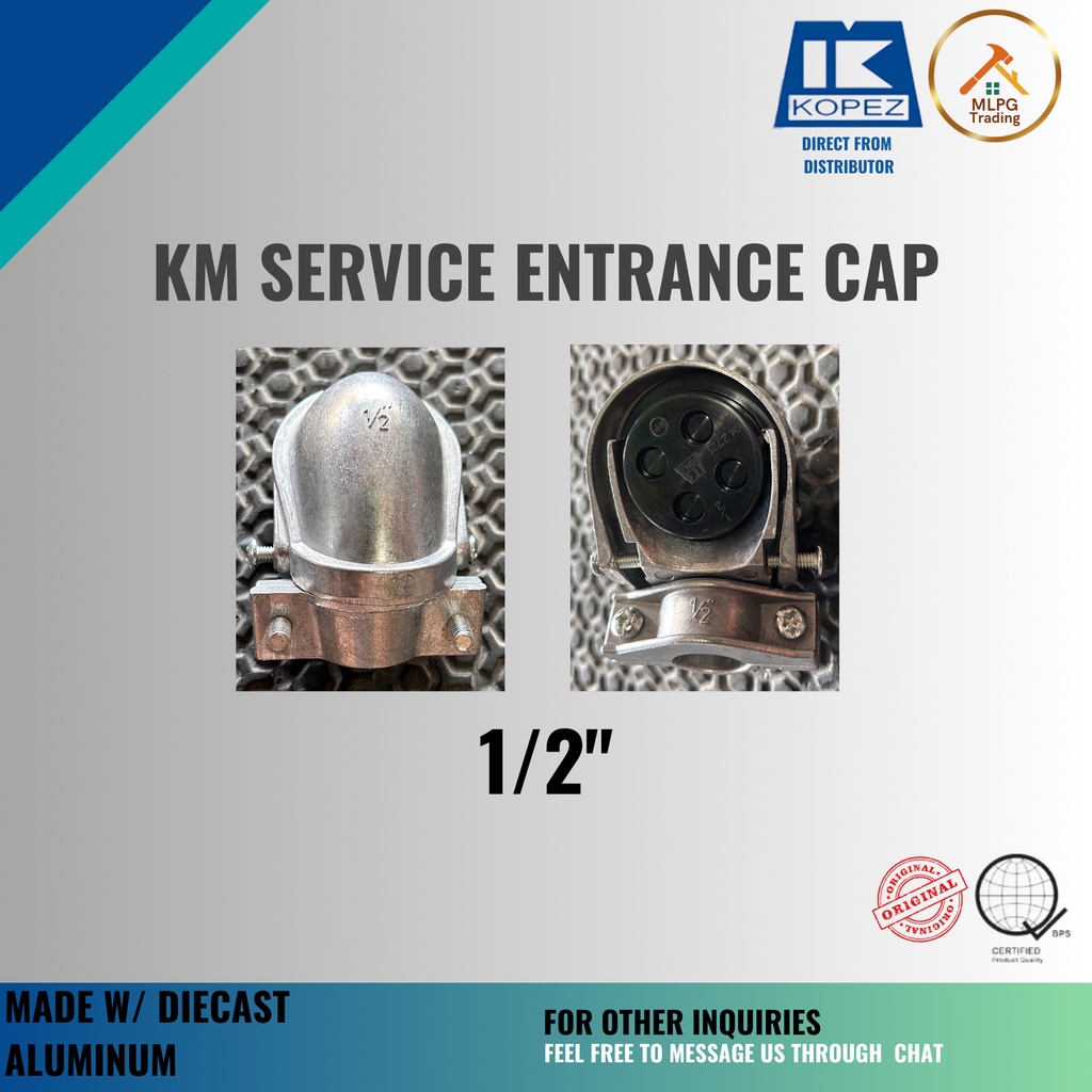 KOPEZ Heavy Duty KM Service Entrance Cap (1/2", 3/4", 1" 1-1/4", 1-1/2 ...