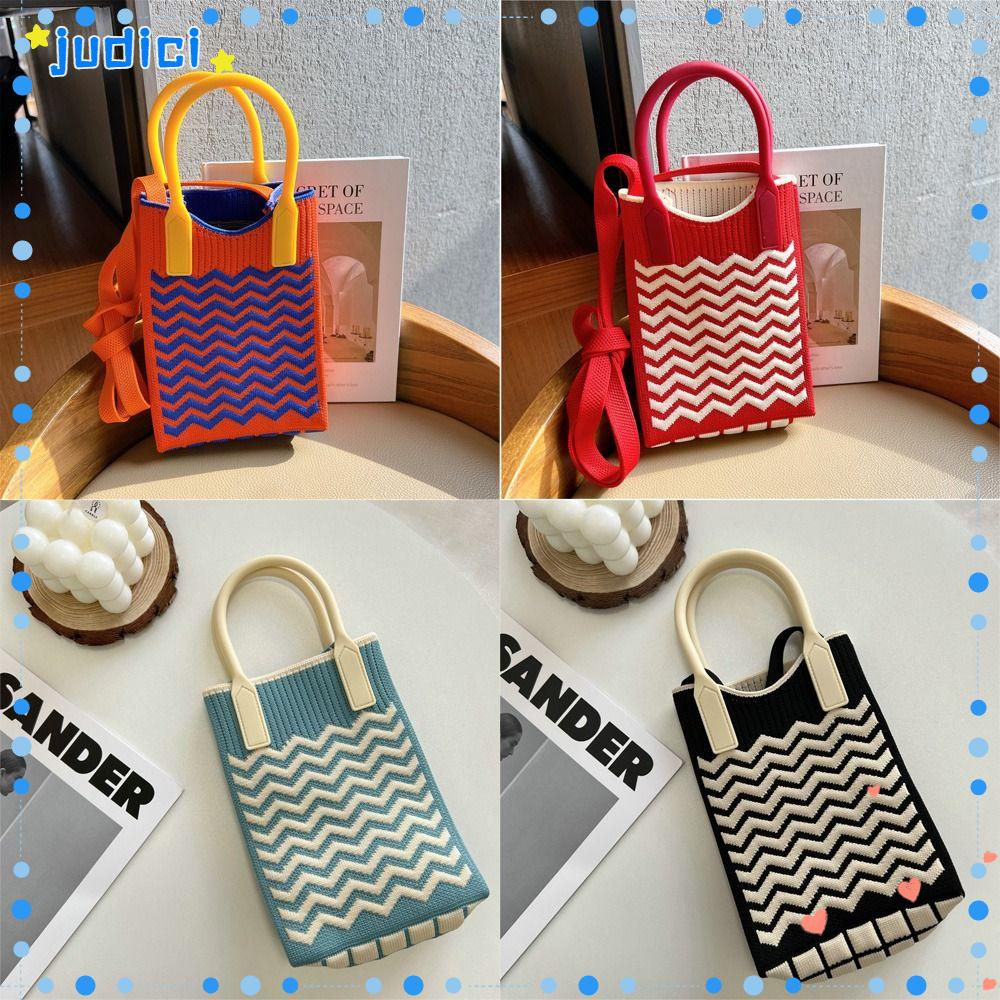 JUDICI Chain Shoulder Crossbody Bag Woven Shopper Purse Knot Wrist Bag ...