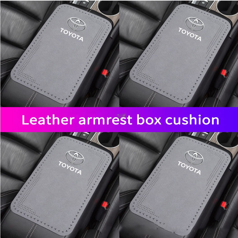 Car Armrest Pad Fleece Leather Auto Center Console Box Cover Mat Car ...