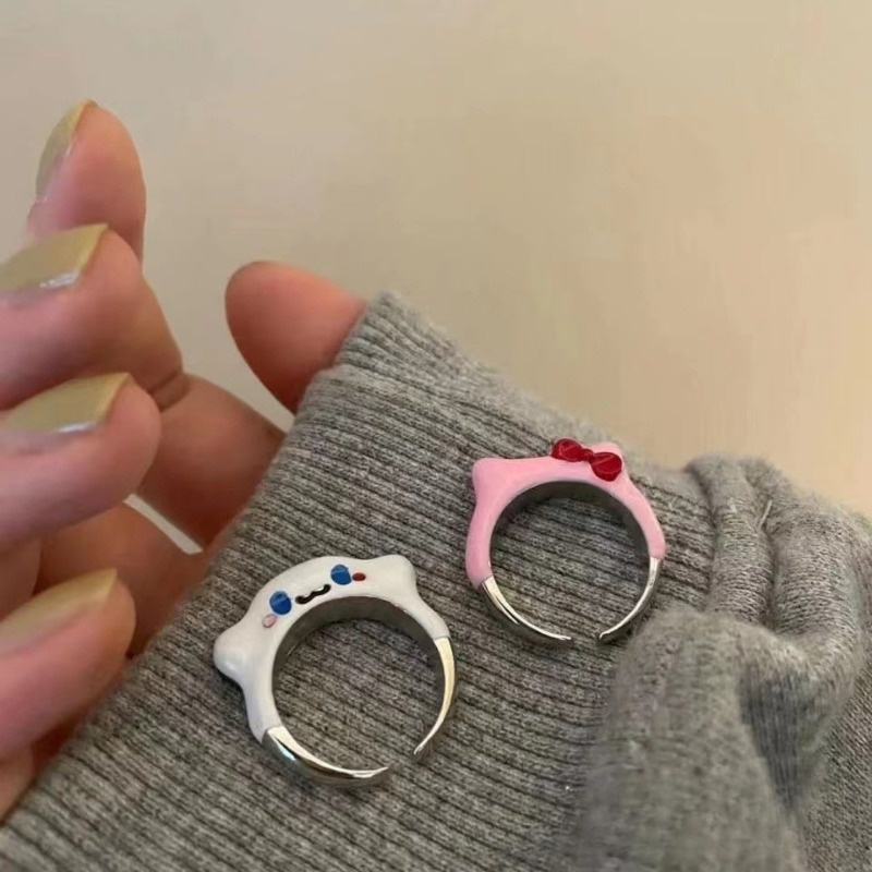 New Korean Design Cat Ring Fashion Cartoon Cute Style Dream Purple ...