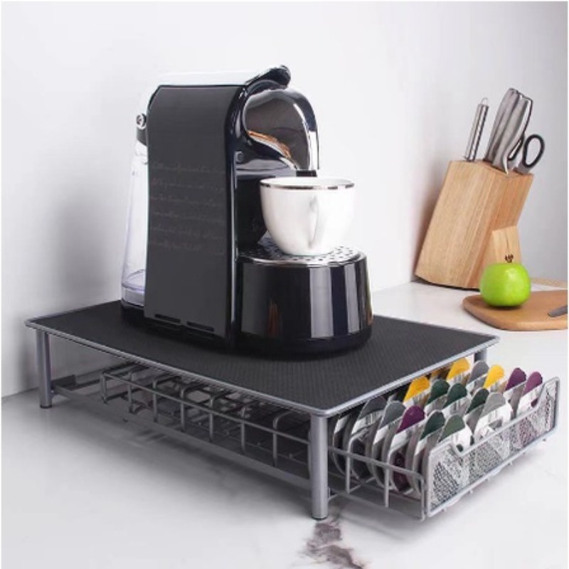(Spot) Coffee machine base 3 rows storage box coffee bag rack drawer ...