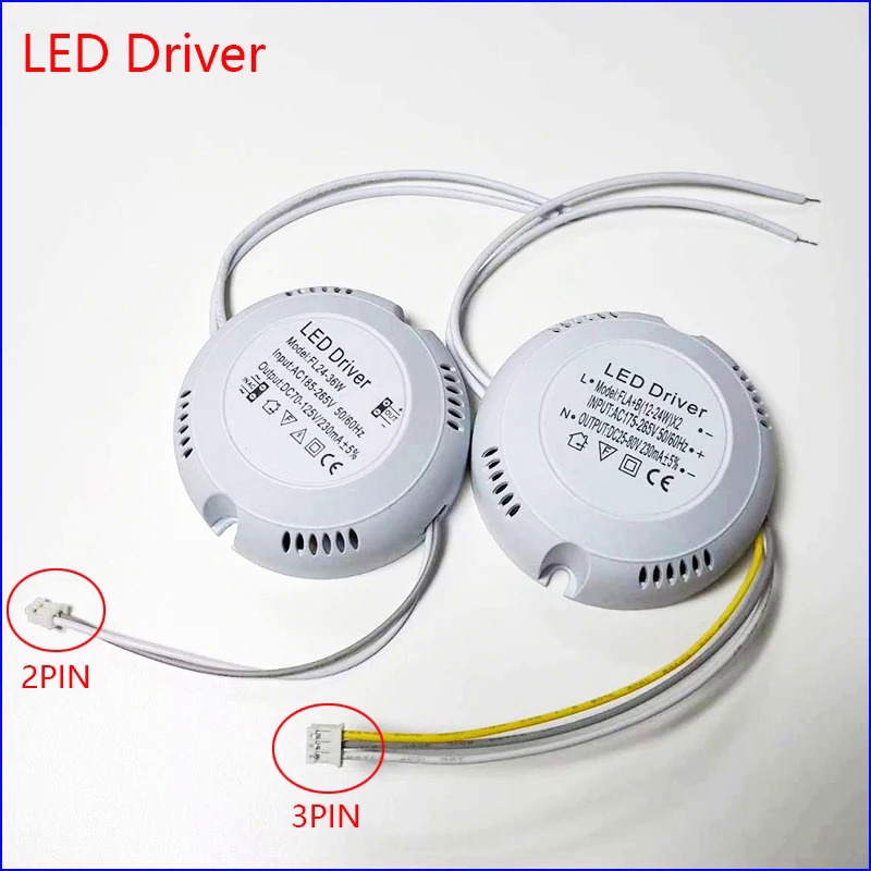 LED Driver 12-24W/24-40W SMD PCB light Ceiling Power Supply One color ...